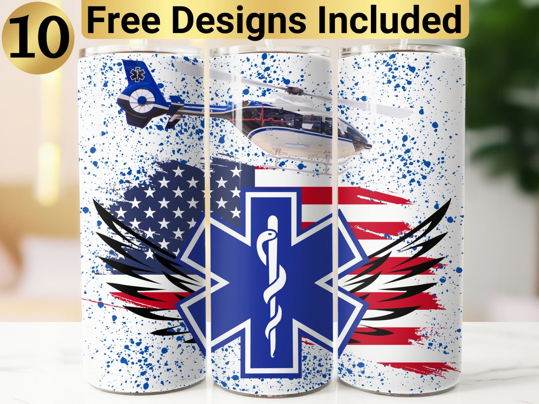 EMS Tumbler Design, Tumbler Wrap PNG, 20 Oz Skinny Tumbler Design, EMS ...