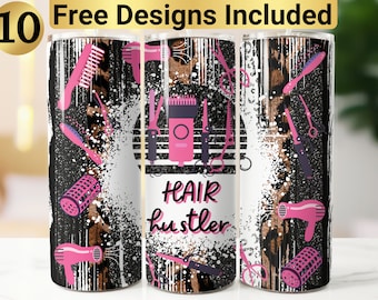 Hair Stylist Tumbler Design, Tumbler Wrap PNG, 20 Oz Skinny Tumbler ...