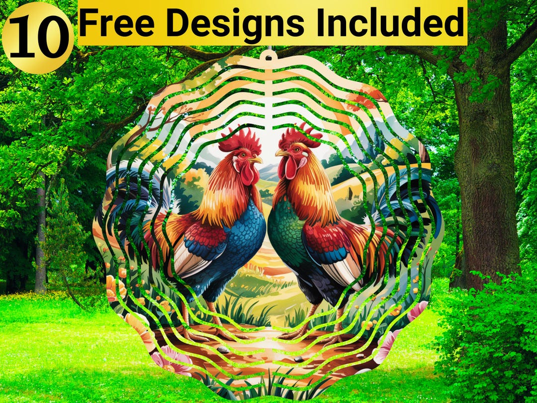 Chickens Wind Spinner, Chicken Wind Spinner Sublimation Design, Chicken ...