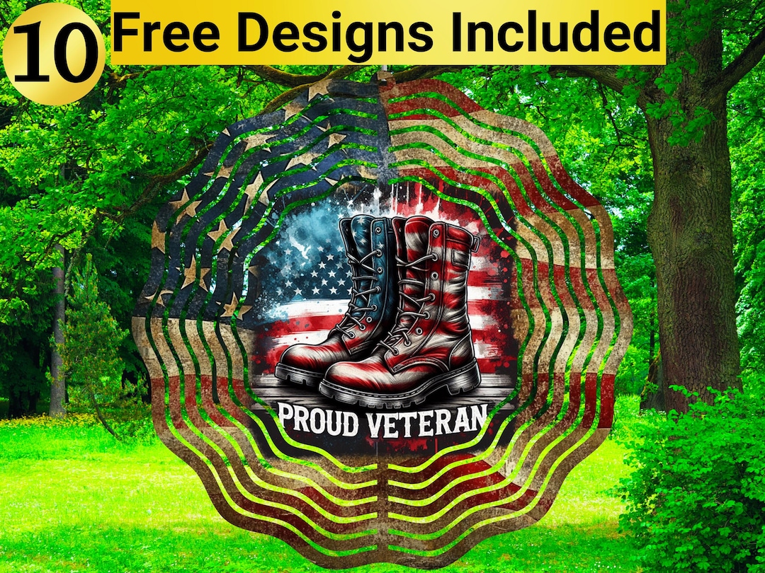 Veterans Day Wind Spinner, Veteran Wind Spinner Sublimation Design ...