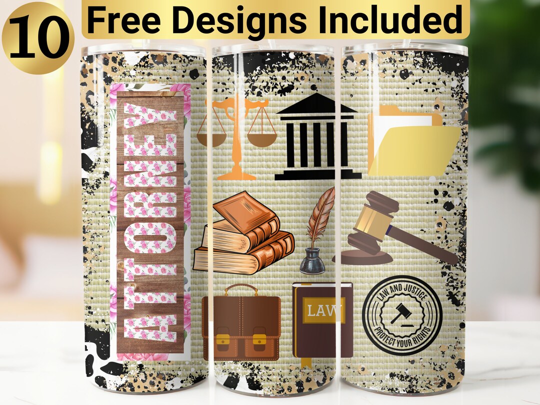 Attorney Tumbler Design, Tumbler Wrap PNG, 20 Oz Skinny Tumbler Design ...