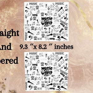 Music Tumbler Design, Tumbler Wrap PNG, 20 Oz Skinny Tumbler Design ...