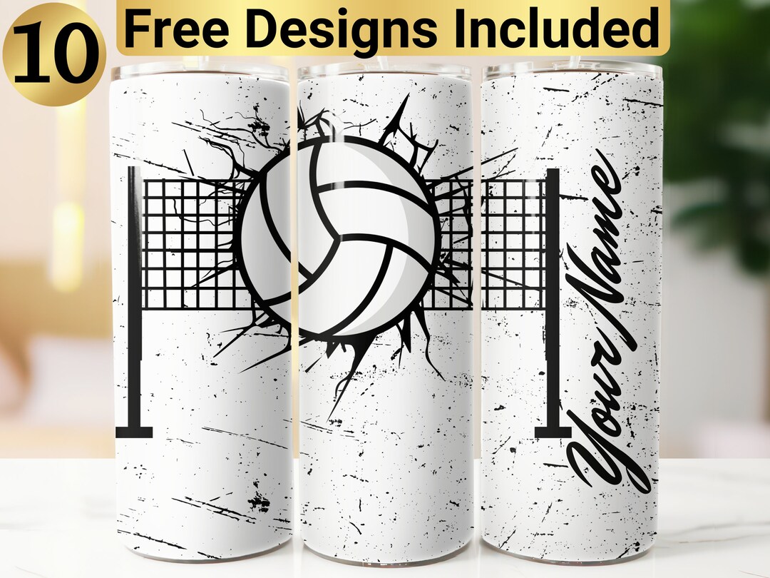 Volleyball Personalized Tumbler Design, Tumbler Wrap PNG, 20 Oz Skinny ...