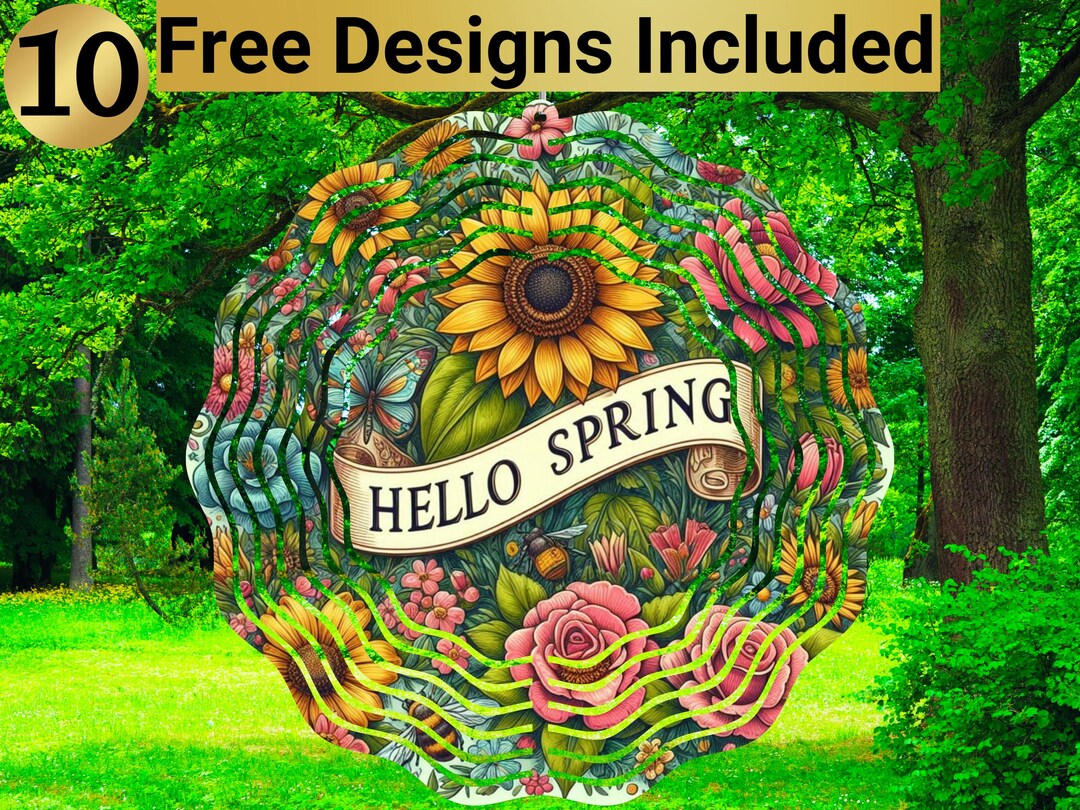 Spring Wind Spinner, Spring Wind Spinner Sublimation Design, Wind ...