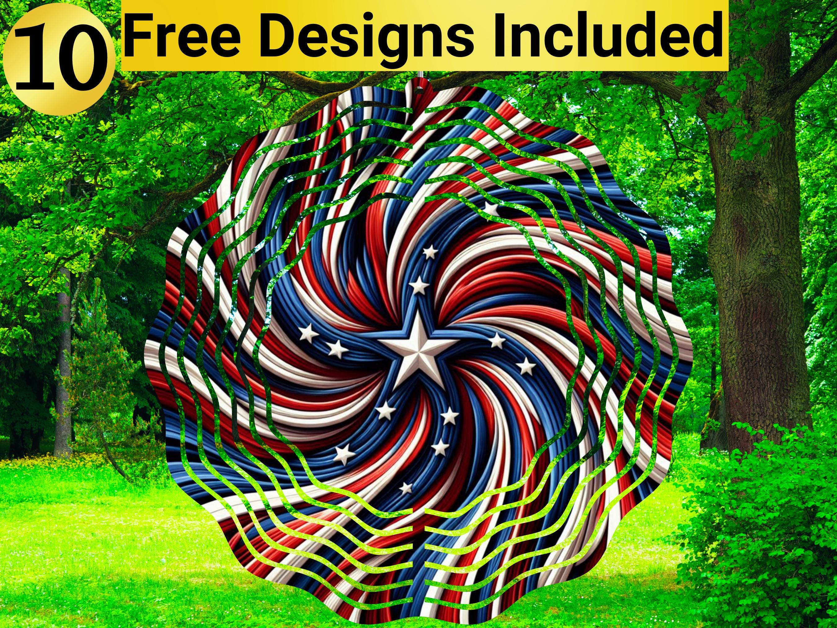 American Flag Wind Spinner, American Flag Wind Spinner Sublimation ...