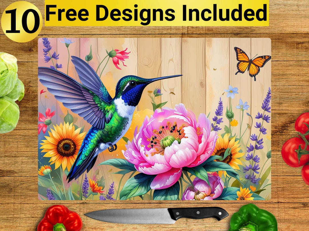 Hummingbird Cutting Board Design, Hummingbird Cutting Board PNG ...