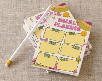 Weekly Meal Planner Printable Chevron Blue Menu Planner PDF - Etsy