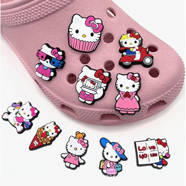Hello Croc Kitty Charms - Etsy