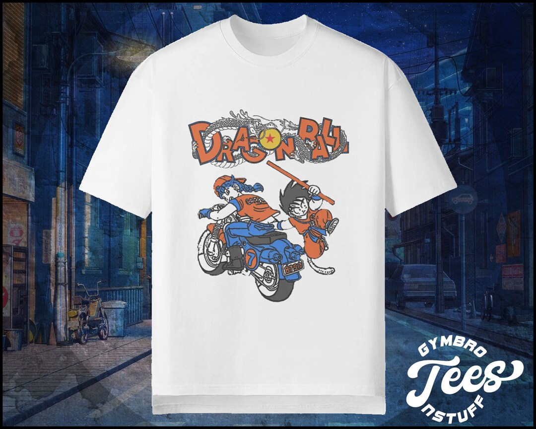 Vintage Dragonball Pump Cover, Goku and Bulma Riding a Motorcycle ...
