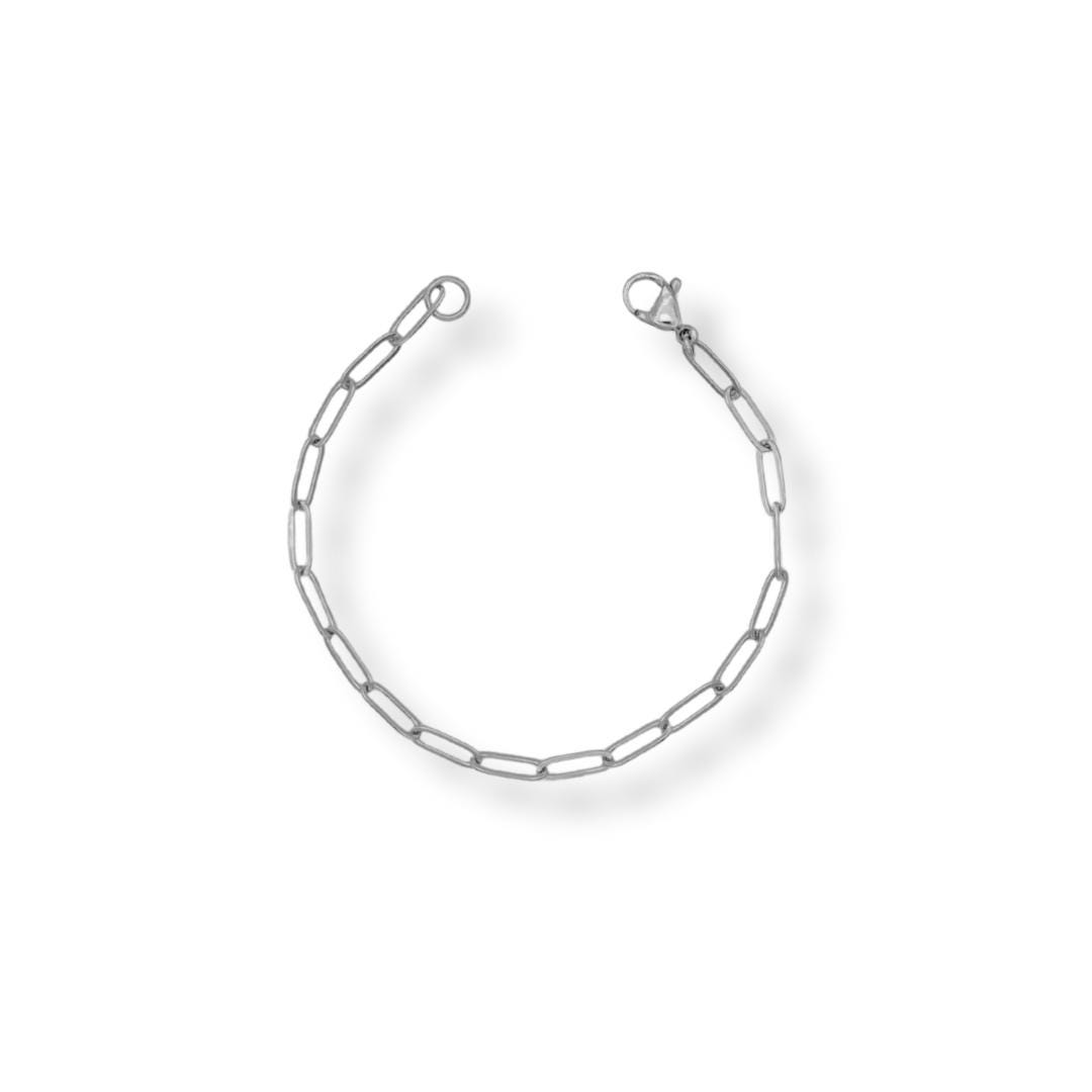 Silver Paperclip Stainless Steel Bracelet | Minimalist Stainless Steel ...