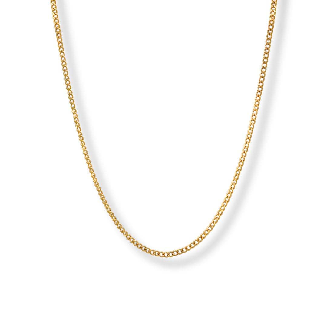 Gold Curb Chain Necklace 3mm – Stainless Steel Minimal Chain, Water ...
