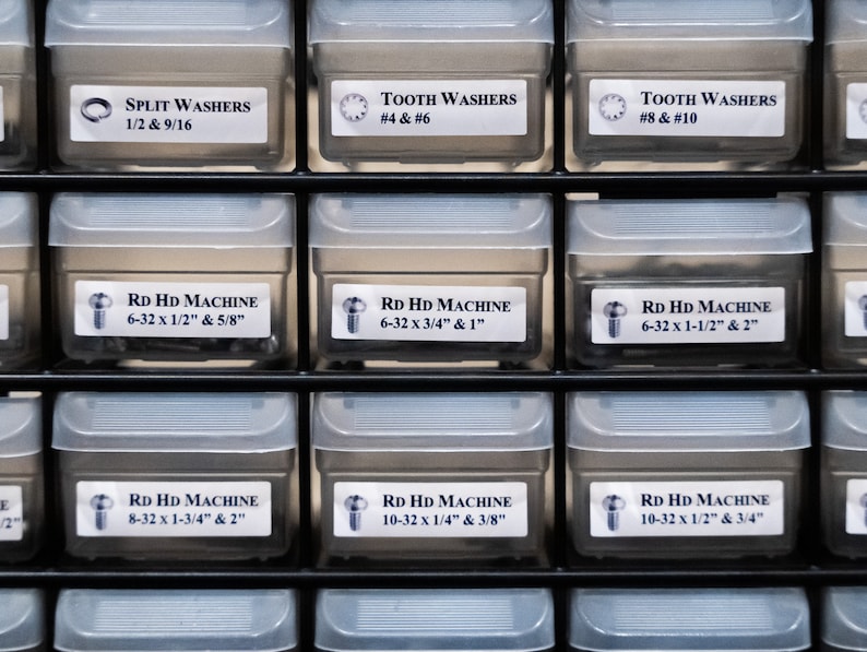 Screw Organizer and Other Hardware Bin Labels - Etsy