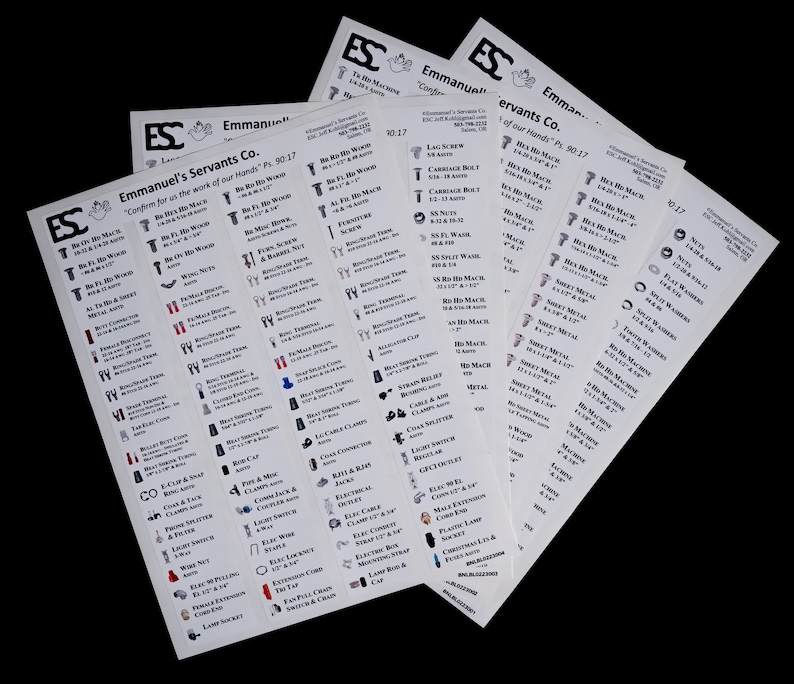 Screw Organizer and Other Hardware Bin Labels - Etsy