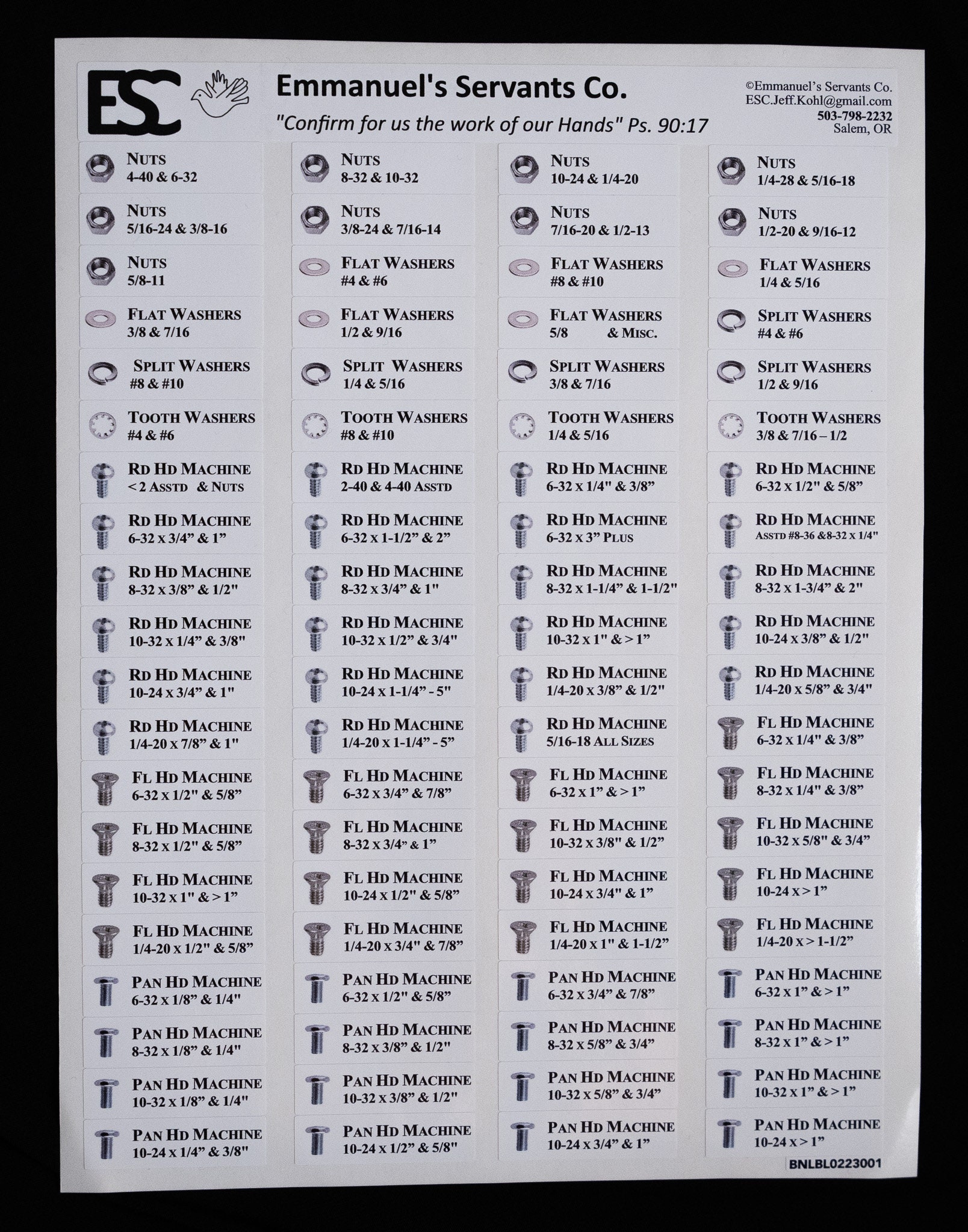 Screw Organizer and Other Hardware Bin Labels - Etsy