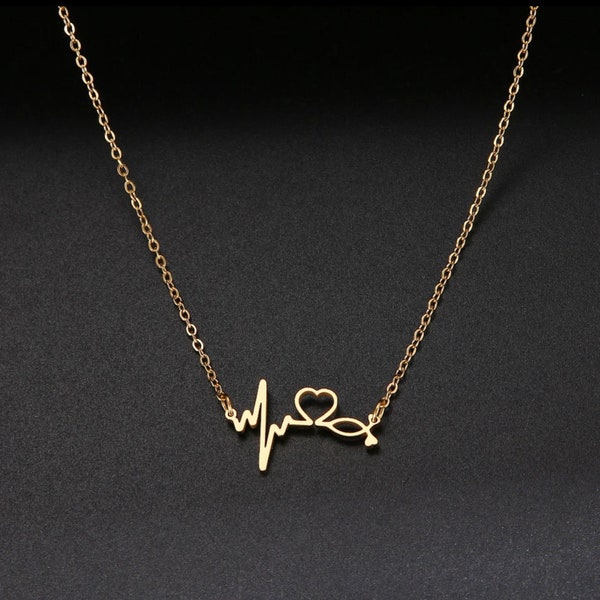 Heart Beat Necklace - Etsy