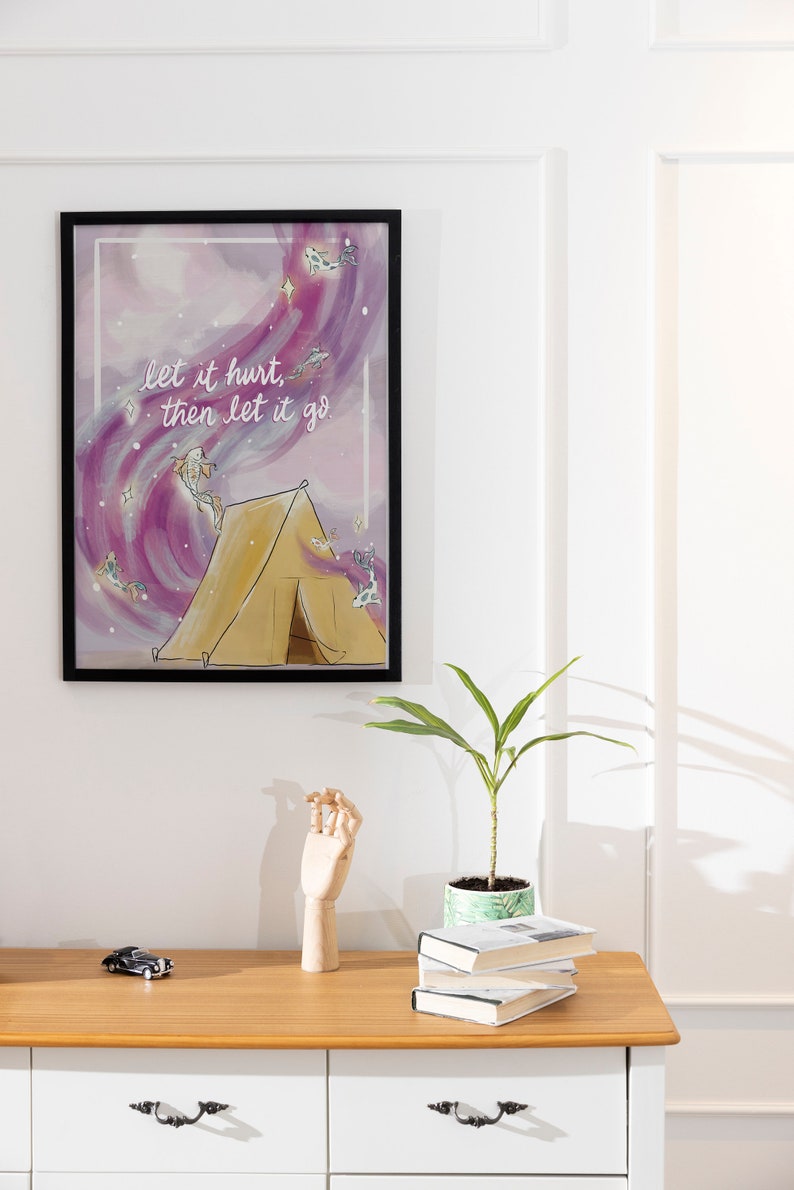 Beautiful Purple Wall Art Design for Bedroom, Minimalist Printable ...