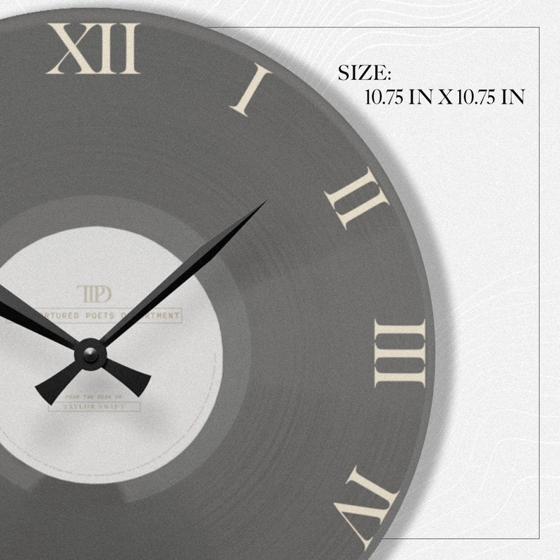 TTPD Vinyl Wall Clock Modern 3D Acrylic Mirror Luxury Frameless Large ...