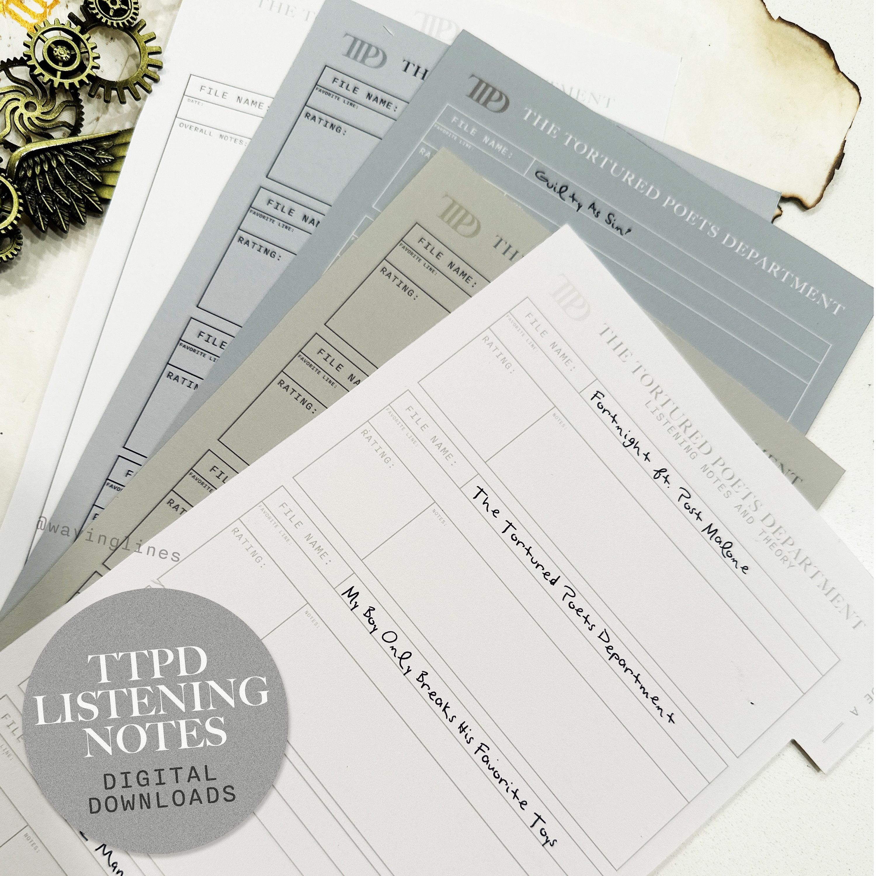 TTPD Listening Party Notes, Swiftie Party Games, Swifties Activity ...