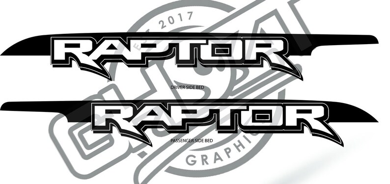 Ford Raptor Bed Side Vinyl Graphics Decals Install Kit Included! Fits ...