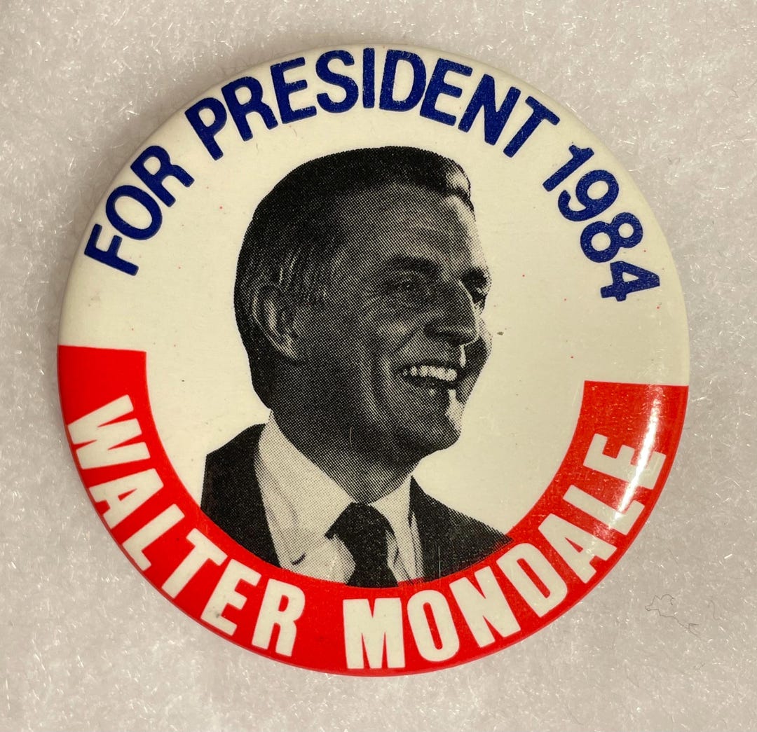 For President 1984 Walter Mondale Democrat Campaign Button Pinback - Etsy