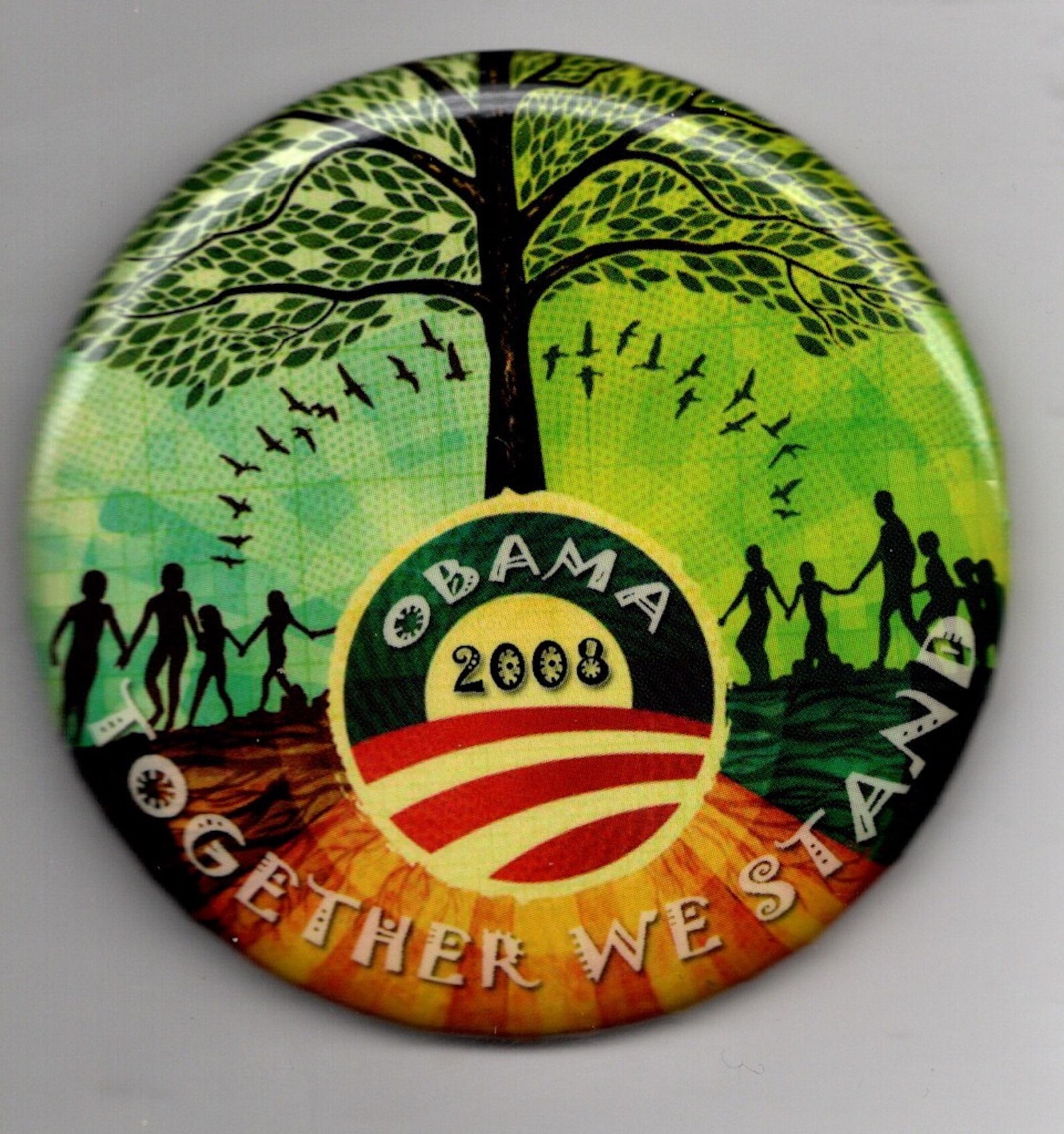 Together We Stand Barack Obama 2008 President Campaign Button Pin ...