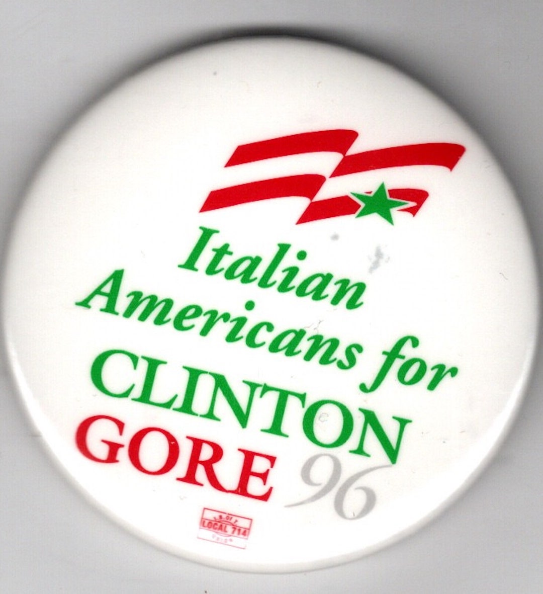 Italian Americans for Clinton Gore 1996 Campaign Button - Etsy