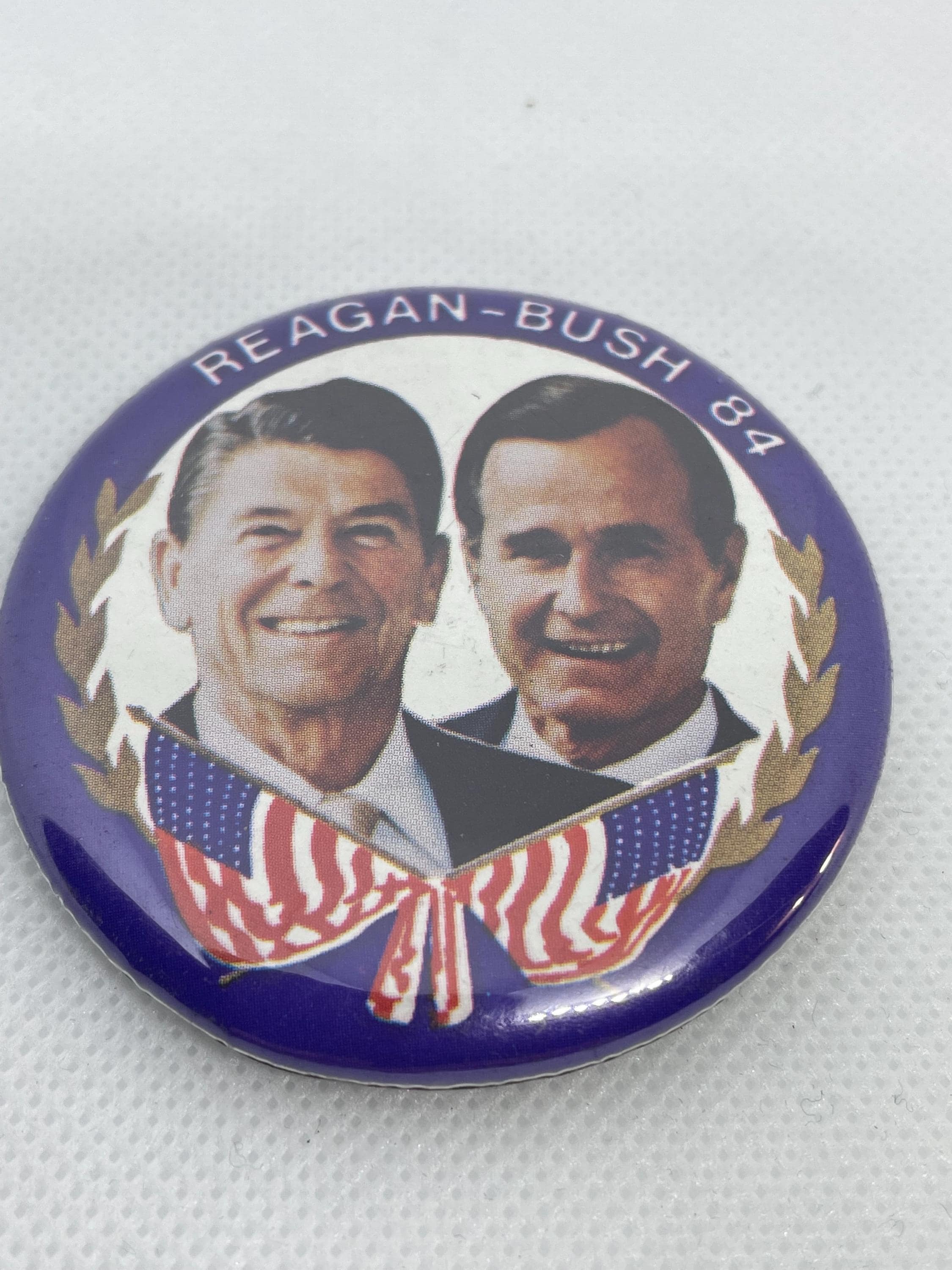 1984 Original Ronald Reagan George Bush President Campaign Pinback ...