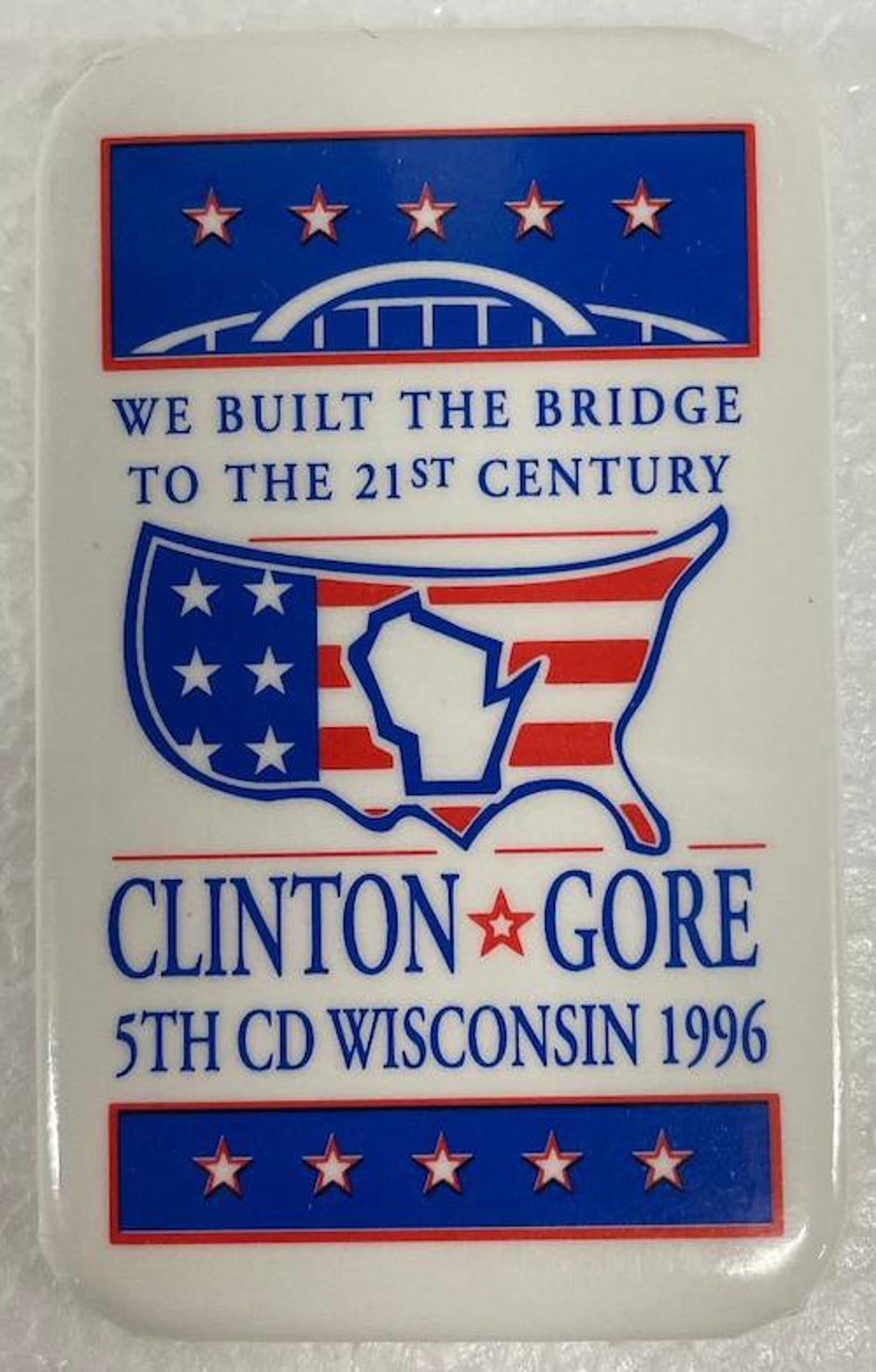 Clinton Gore 5th CD Wisconsin 1996 Presidential Campaign Button Pin - Etsy