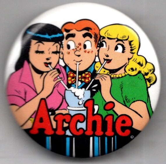 1987 Vintage Archie Comics button pin Veronica Betty … - Gem