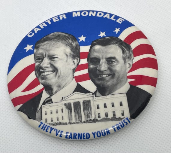 Jimmy Carter Walter Mondale 1980 White House Flag Des… - Gem