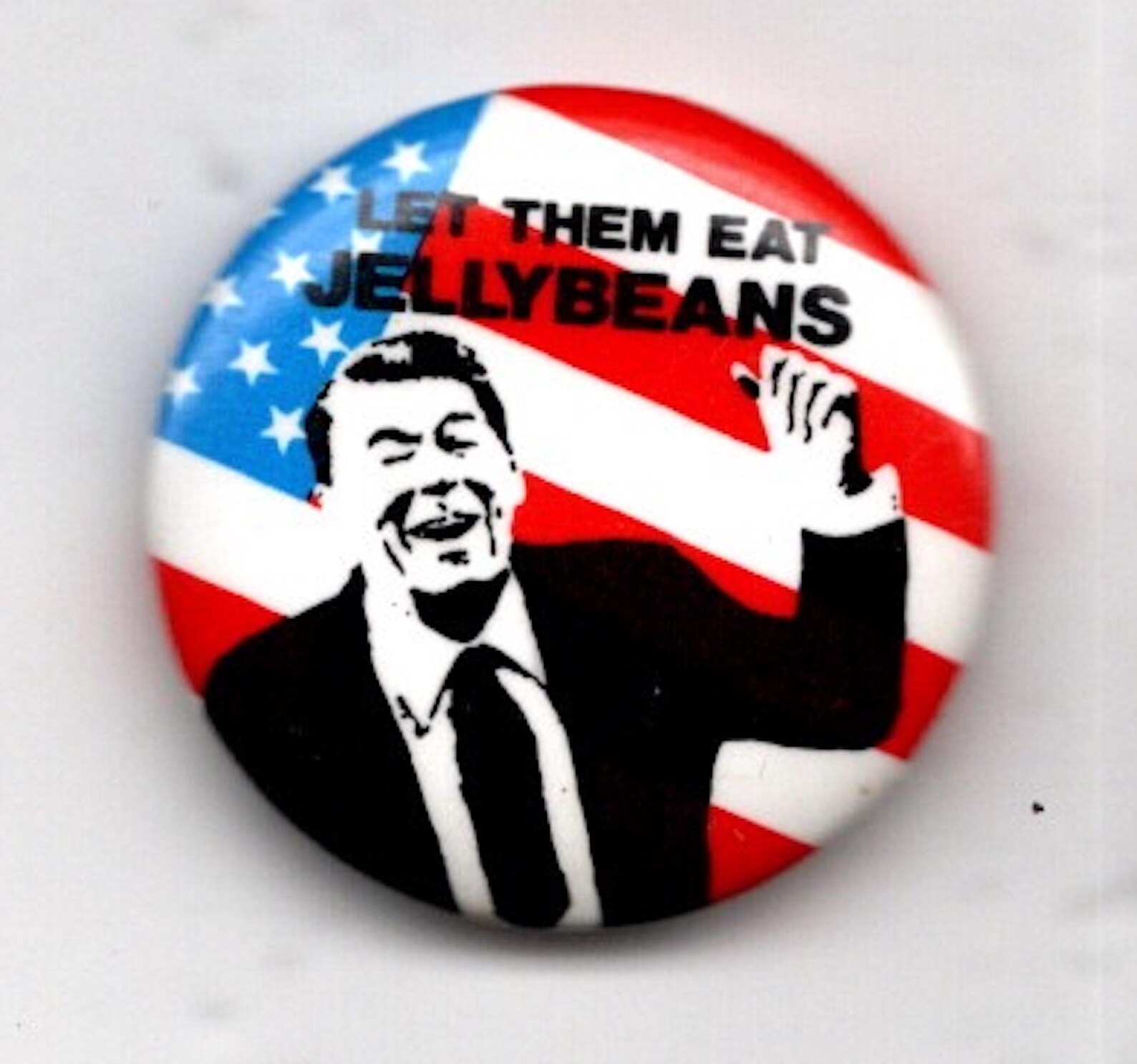 Anti Ronald Reagan Let Them Eat Jellybeans Protest Button Pinback 1980s ...