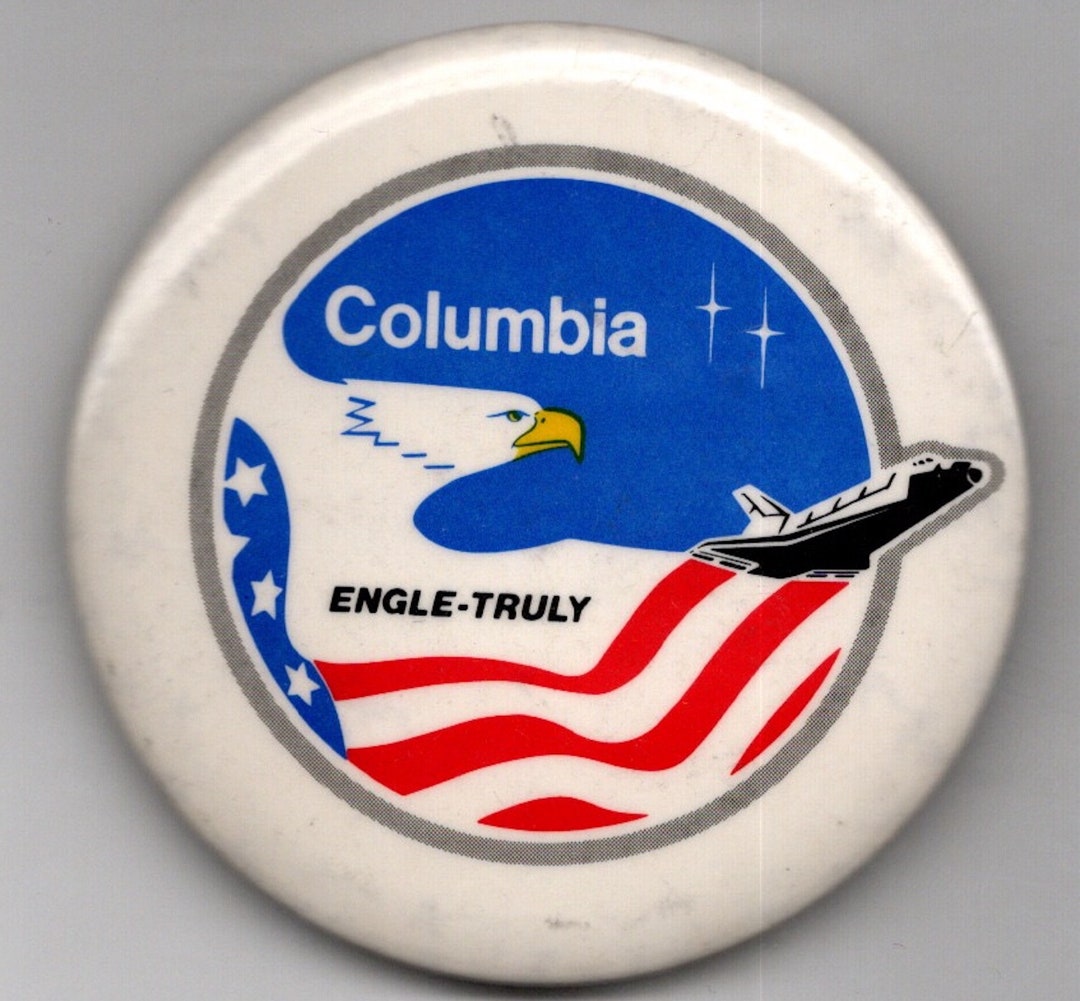 1980s Vintage NASA Space Shuttle Columbia Button Pinback - Etsy
