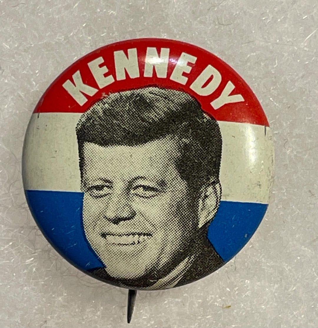 Vintage 1960 John F Kennedy for President Political Election Pin Button ...