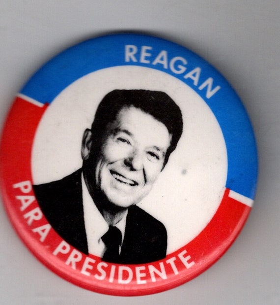 Ronald Reagan Para Presidente 1980 campaign button - Gem