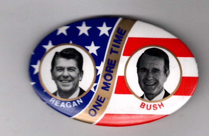 1984 One More Time Reagan Bush Campaign Button - Etsy