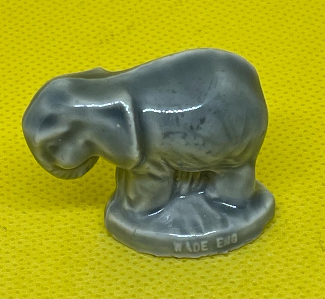 Vintage Wade Red Rose Tea Whimsies Figurines Porcelain Gray Elephant ...