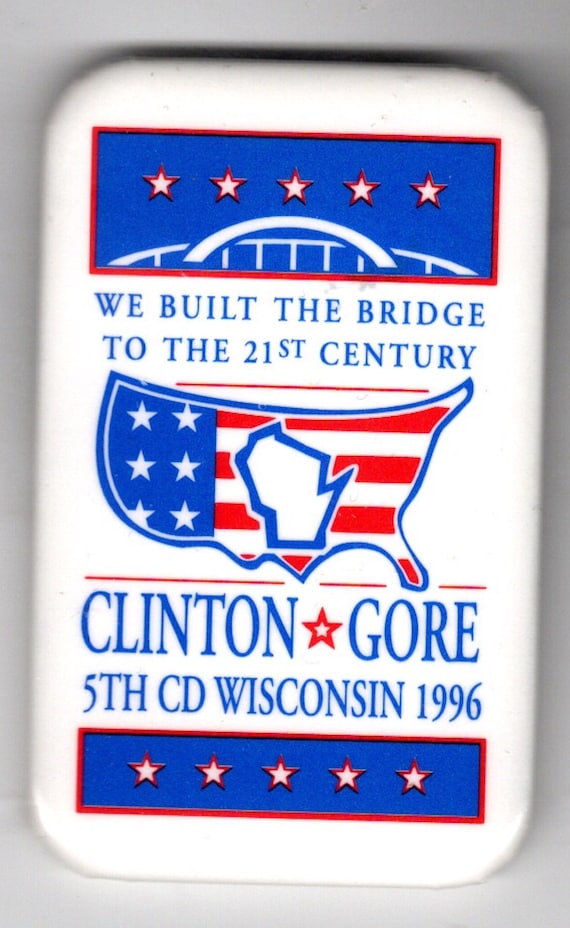 1996 Bill Clinton Al Gore Presidential Campaign Pinba… - Gem