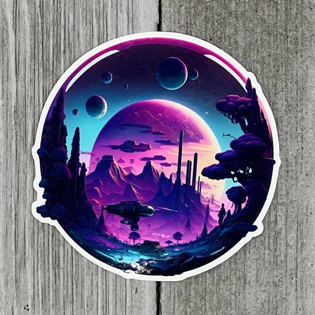 2.75" Futuristic Vinyl Sticker | Waistland Sticker | Cool Sticker ...