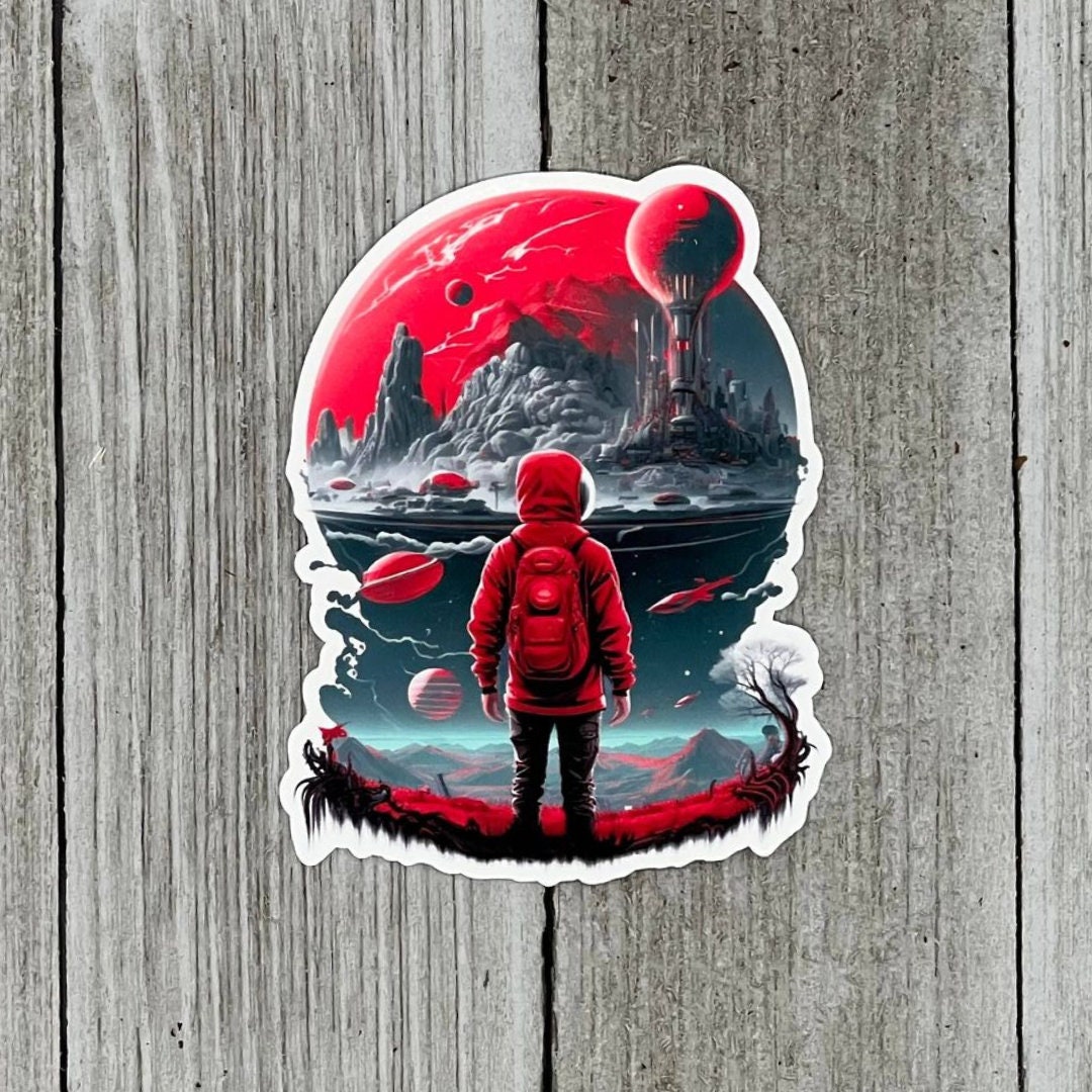 2.75" Futuristic Sticker | Cool Sticker | Water Resistant Sticker - Etsy