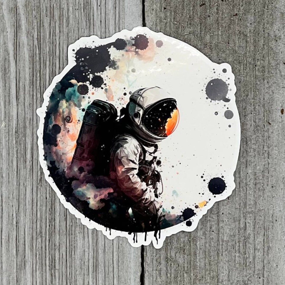 2.75" Astronaut Vinyl Sticker | Cool Sticker | Water Resistant Sticker ...