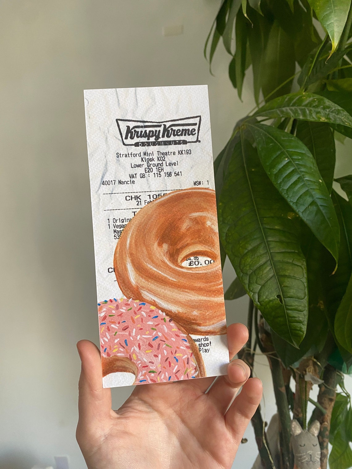 Krispy Kreme Receipt Print - Etsy