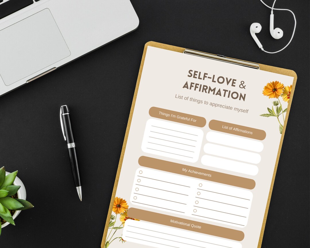 Self Love Manifestation Planner, Self Love Journal, Self-care Planner ...