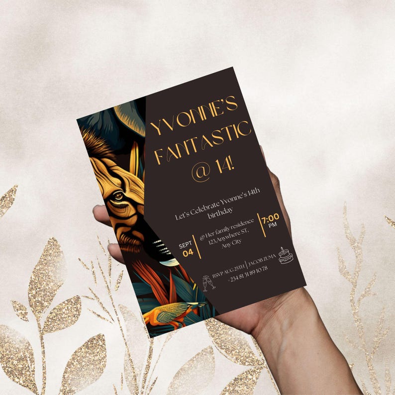 Editable Birthday African Theme Invitation - Etsy