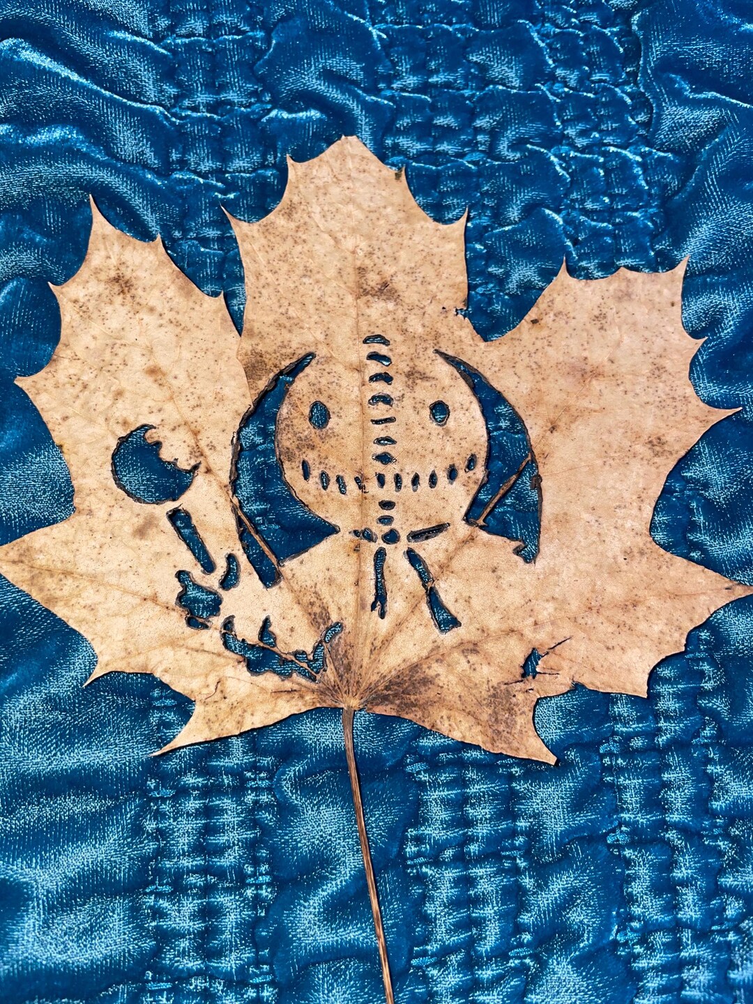 Hand Burned Maple Leaf Trick R Treat Horror Movie Sam Samhain Halloween ...