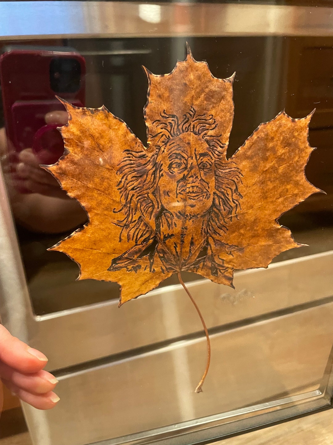 Horror Movie Burned Maple Leaf - Beetlejuice - Movie Lovers Gift Yellow ...