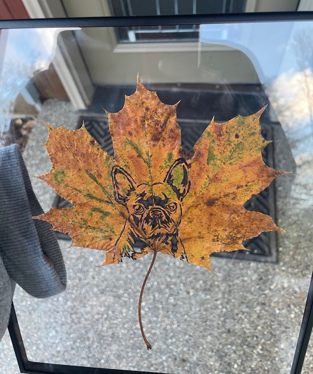 Frenchie Bull Dog Leaf Gift Handmade Anniversary Gift Wedding Gift - Etsy