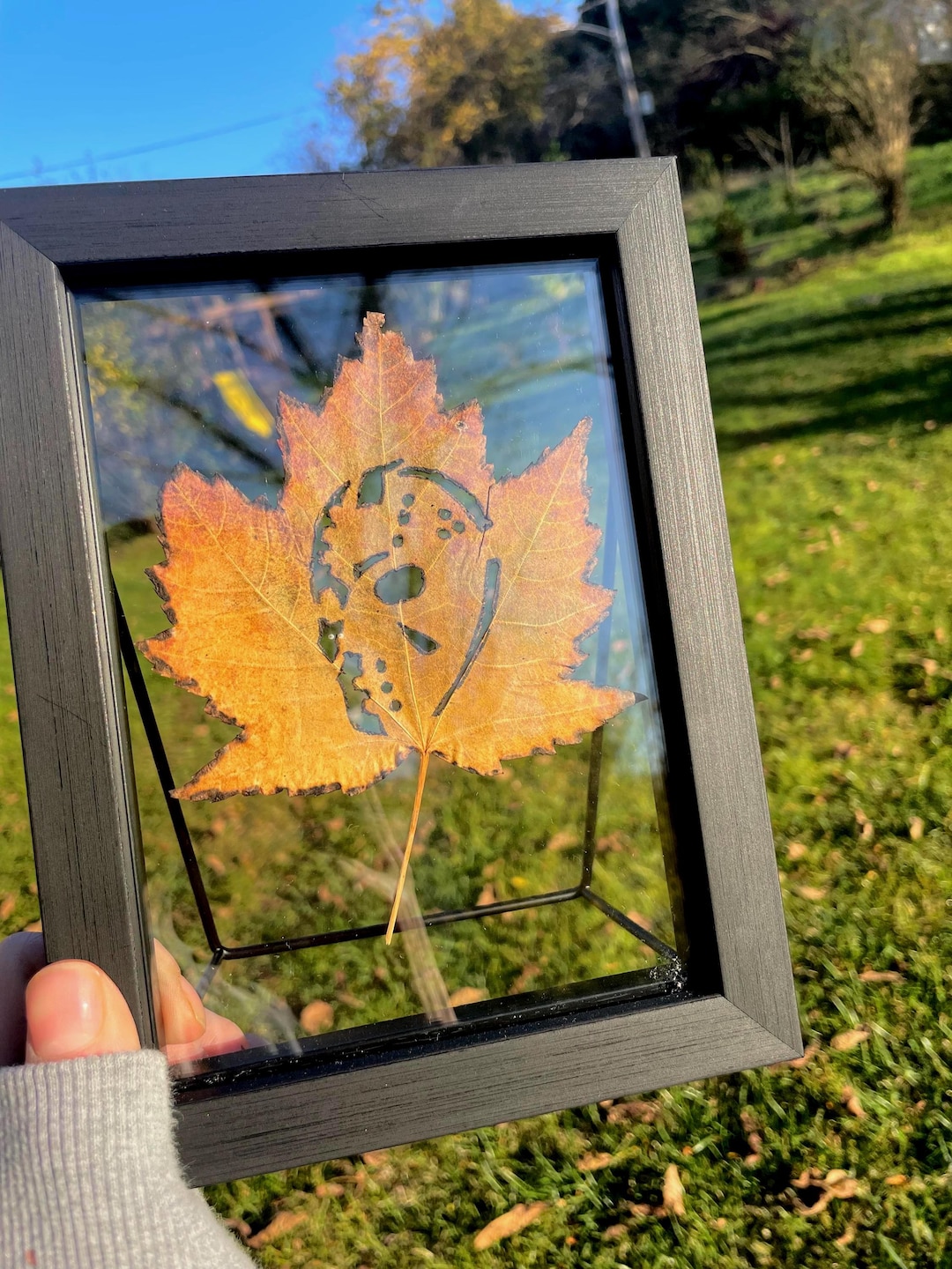 Jason Voorhees Halloween Horror Movie Burned Maple Leaf - Friday the 13 ...