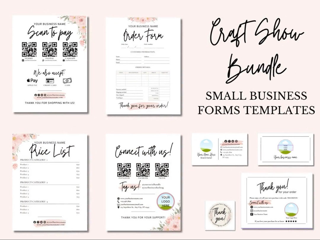Craft Show Bundle Templates | Edit Template in Canva | Make Your Own ...