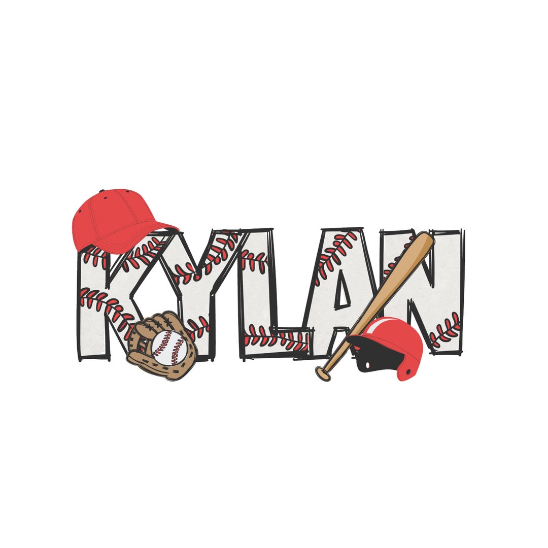 Personalized Baseball Name PNG: Custom Kids Sports Tee (digital ...