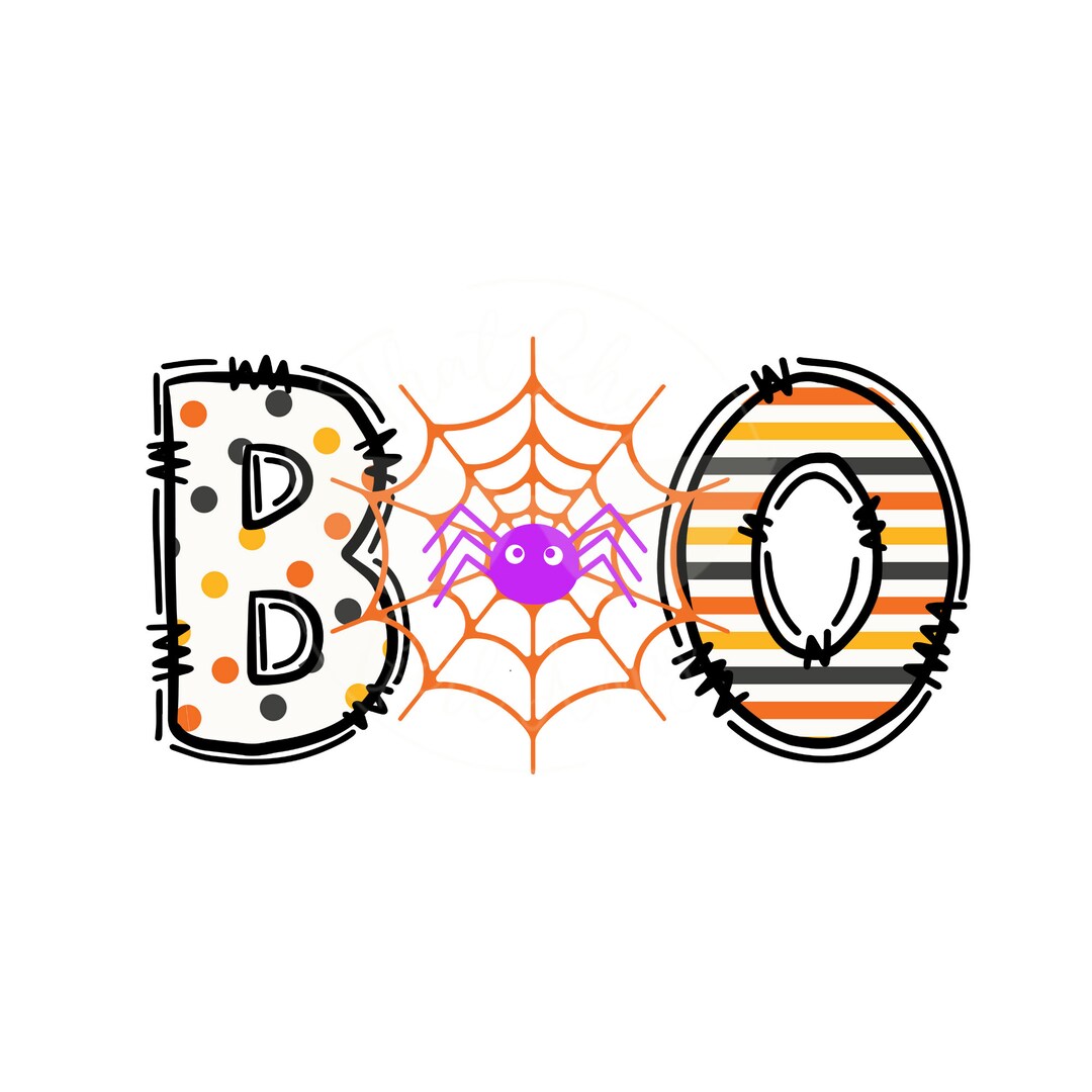 BOO Spider Web Halloween PNG for Sublimation | Halloween Design | Cute ...